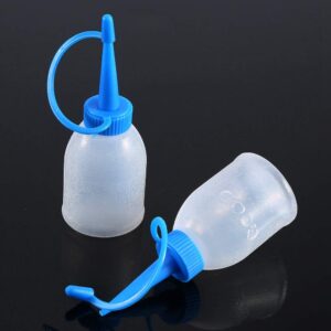 6Pcs/Pack 30ML Plastic Squeeze Bottle Needle Tip Dropper Bottles Multi Purpose Industrial Glue Gel Oil Plastic Squeeze Empty Bottle Jet Dispenser with On Lids