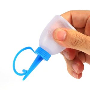 6Pcs/Pack 30ML Plastic Squeeze Bottle Needle Tip Dropper Bottles Multi Purpose Industrial Glue Gel Oil Plastic Squeeze Empty Bottle Jet Dispenser with On Lids