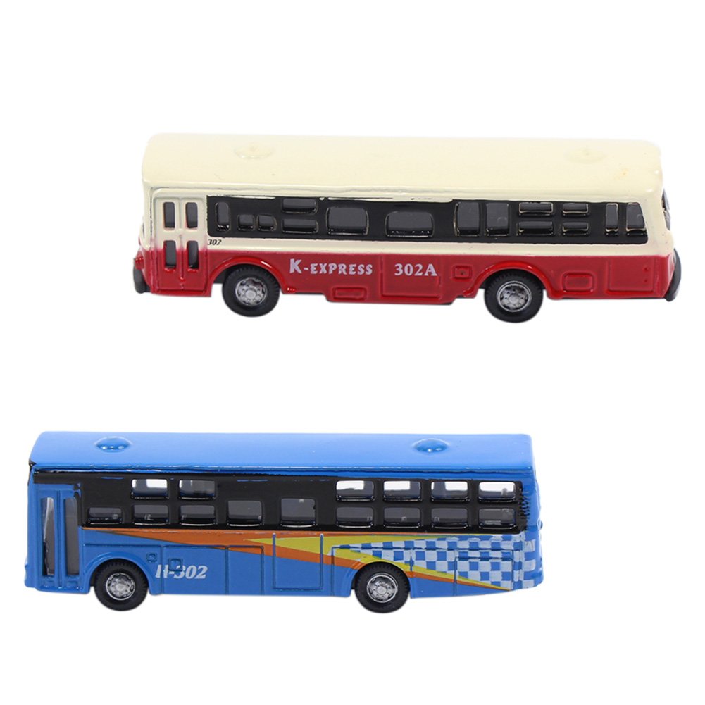 BS150 6pcs Diecast Model Buses Car 1:160 N Scale Streetscape Layout Railway Scenery DIY Train Layout Model Accessories