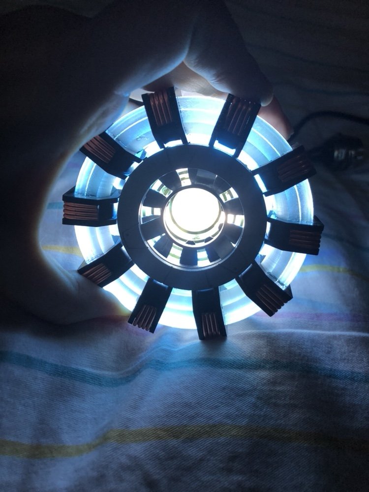 1:1 DIY Arc Reactor Heart Model Mark 2 with LED Action Figure Need to Assemble