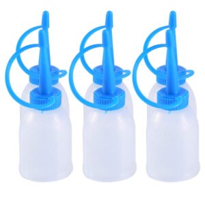 6pcs/pack 30ml plastic squeeze bottle needle tip dropper bottles multi purpose industrial glue gel oil plastic squeeze empty bottle jet dispenser with on lids