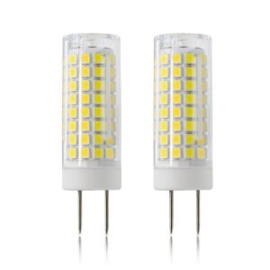 g mgy oled led gy8.6 bulb,7w t4 g8 led bulb, 75w halogen bulb replacement, gy8.6 bi-pin base light bulb, ac120v, for under counter kitchen lighting, light fitting, 2-pack (white)