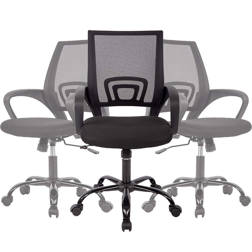 Mid Back Mesh Ergonomic Computer Desk Office Chair,3 Pack