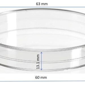 Polystyrene Petri Dish with Lid, 60mm, Sterile (Pack of 26)