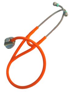 kila scopes specialist stethoscope - professional single head cardiology & diagnostic stethoscope for doctors and nurses - with accessories, k971 orange