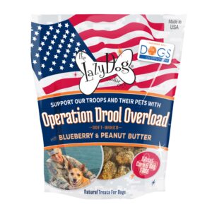 the lazy dog cookie co. soft dog treats, operation drool overload, patriotic dog cookies for small, medium and large dogs, wheat-free, baked in the usa, 5 oz. (pack of 1)