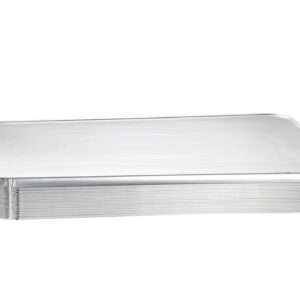 Full Size Deep Steam Aluminum Table Pans - Disposable to go Foil Pans for Chafing, Baking, Storing and Catering Containers (21” x 13” x 3”) (10, With Lids)