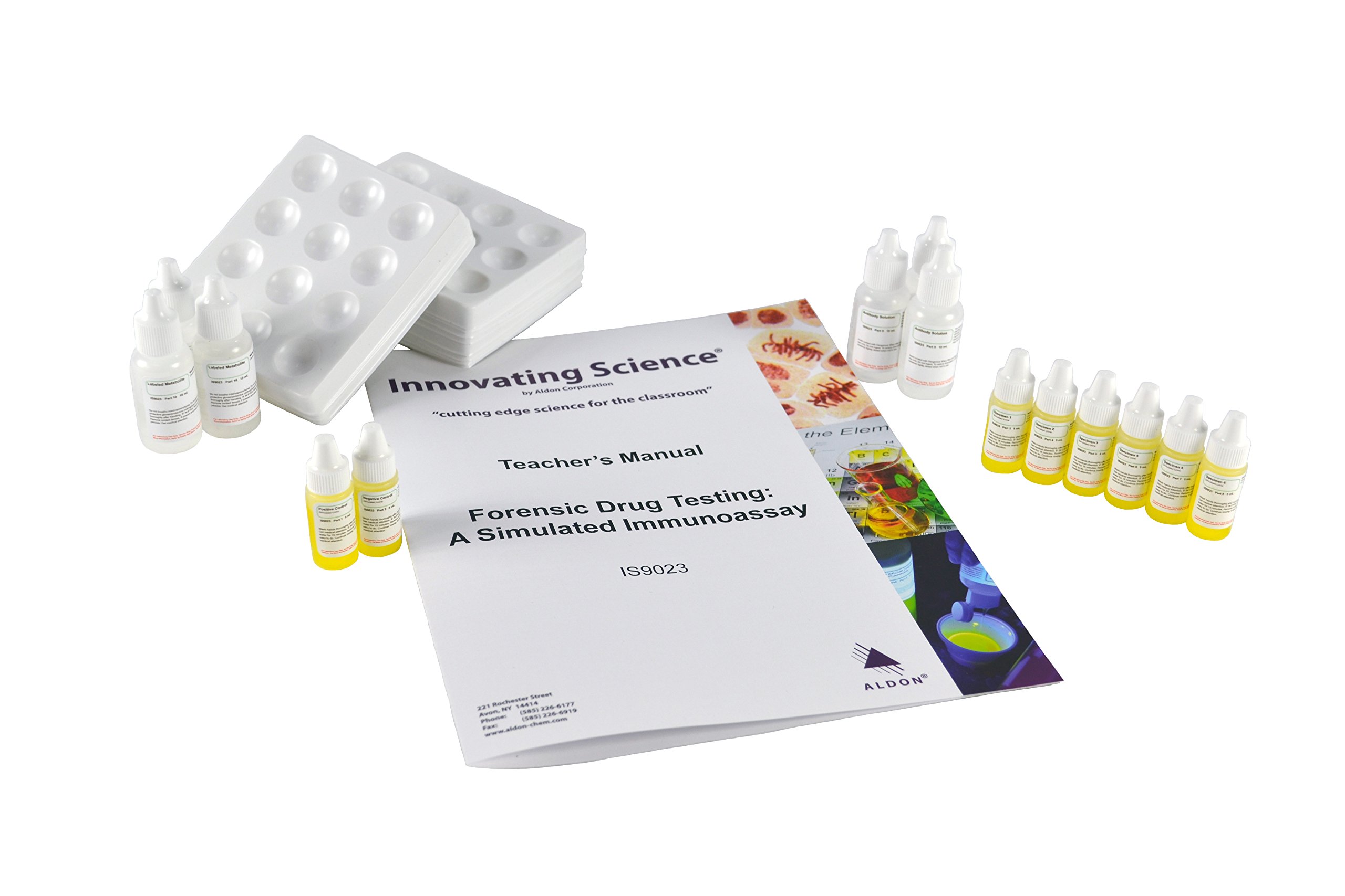 ALDON Innovating Science Forensic Drug Testing: A Simulated Immunassay (Materials for 15 Groups)