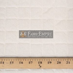 Muslin Fabric Natural Single Face Quilted Diamond 42/43" Wide Sold by 2 Yards