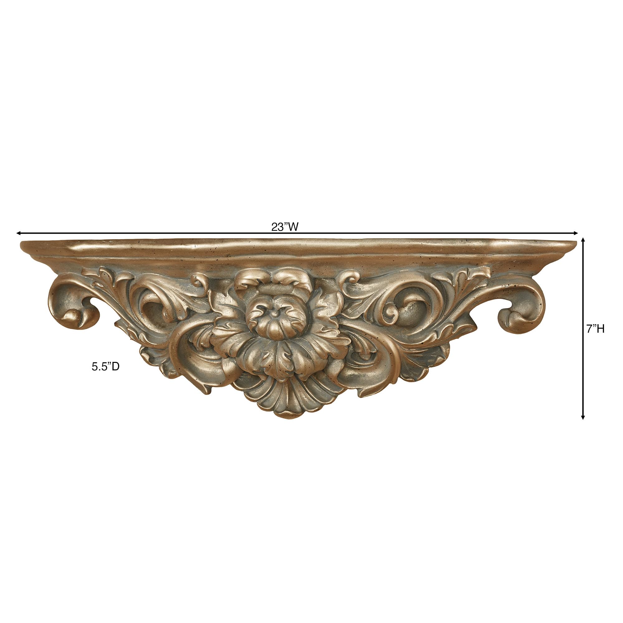 Touch of Class Calissa Wall Shelf Satin Gold