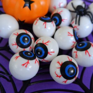 Halloween Eyeballs - 50 Pack Bag of 2" Plastic Eyeballs for Halloween Party Favor, Trick or Treat, Props and Decoration