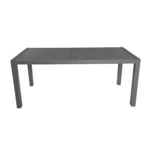 Christopher Knight Home Eli Outdoor Tempered Glass Dining Table with Aluminum Frame, Gray