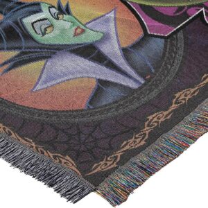 Disney-Pixar Villains, "Vile Villains" Woven Tapestry Throw Blanket, 48" x 60", Multi Color, 1 Count