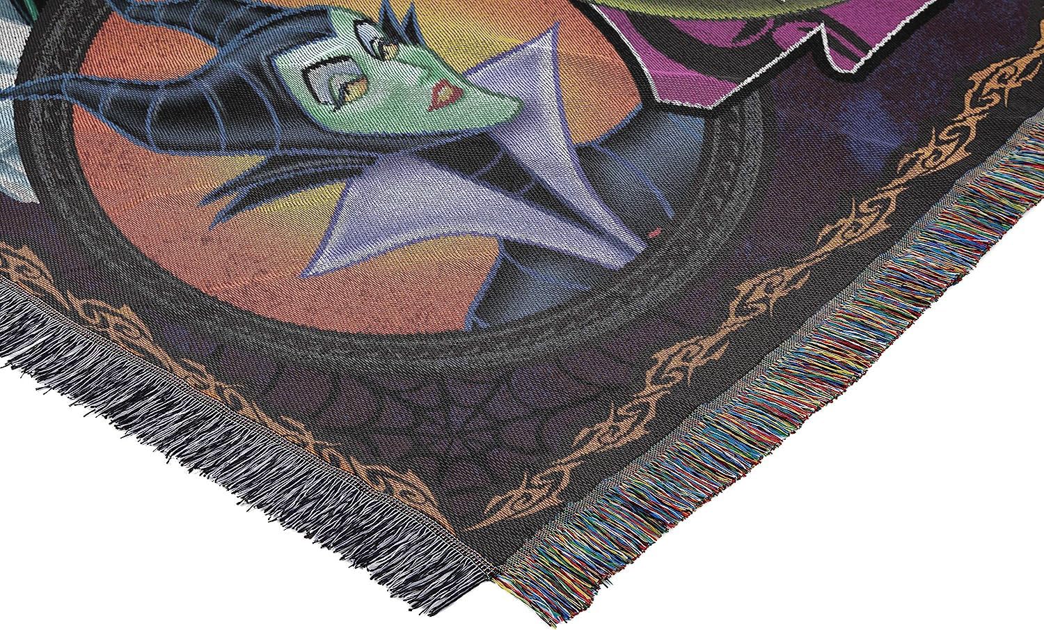 Disney-Pixar Villains, "Vile Villains" Woven Tapestry Throw Blanket, 48" x 60", Multi Color, 1 Count