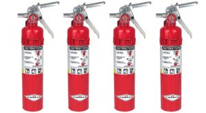 amerex b417, 2.5lb abc dry chemical class a b c fire extinguisher, with wall bracket (4, 5.25 pounds)