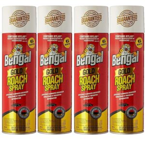 bengal roach killer, 11 oz, can, viscous liquid, mild ethereal, spray, 4 count