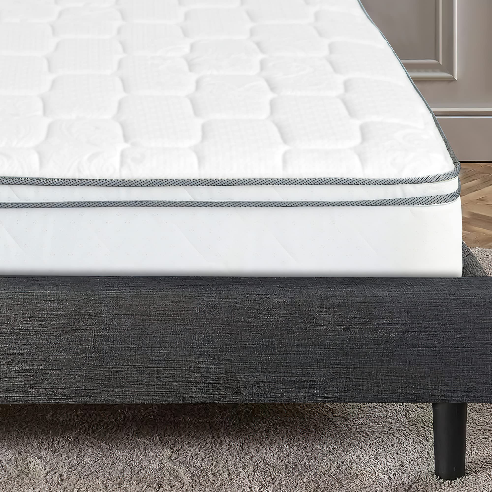 Greaton Medium Plush Eurotop Pillowtop Innerspring Fully Assembled Mattress, Good for The Back, 75" x 44", 1