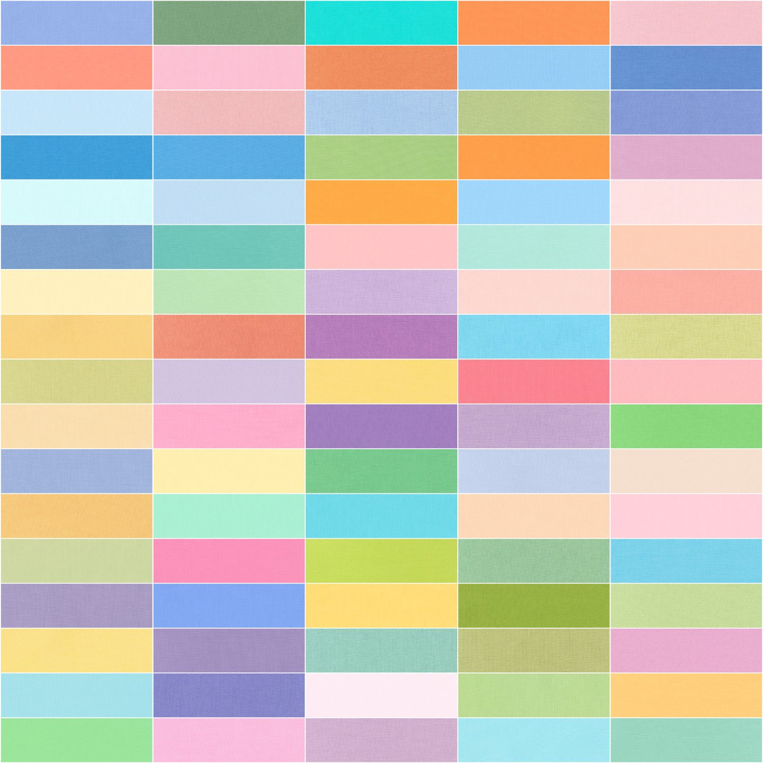 Kona Cotton Solids Pastel Charm Square 85 5-inch Squares Charm Pack Robert Kaufman CHS-692-85