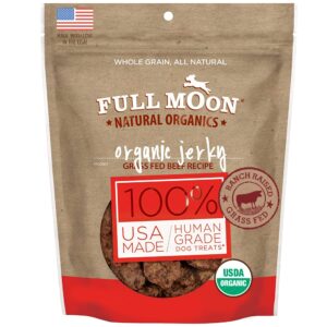 full moon natural organics grass fed beef jerky healthy all natural dog treats human grade 14 oz