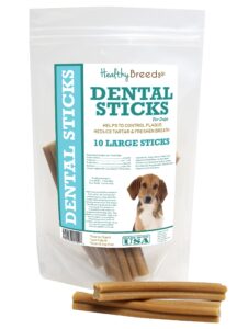 healthy breeds harrier dental sticks large 10 count