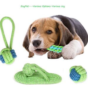 ZoyPet Dog Toys Flying Disc Rope Toy Chew Toys 2 Pack for Dogs Flying Discs Training Cotton Rope-Dog Toy Pack Set DT1-2P