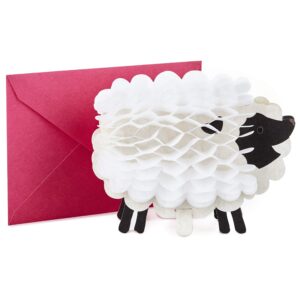 hallmark pop up birthday card (3d honeycomb sheep), 599rzq1001