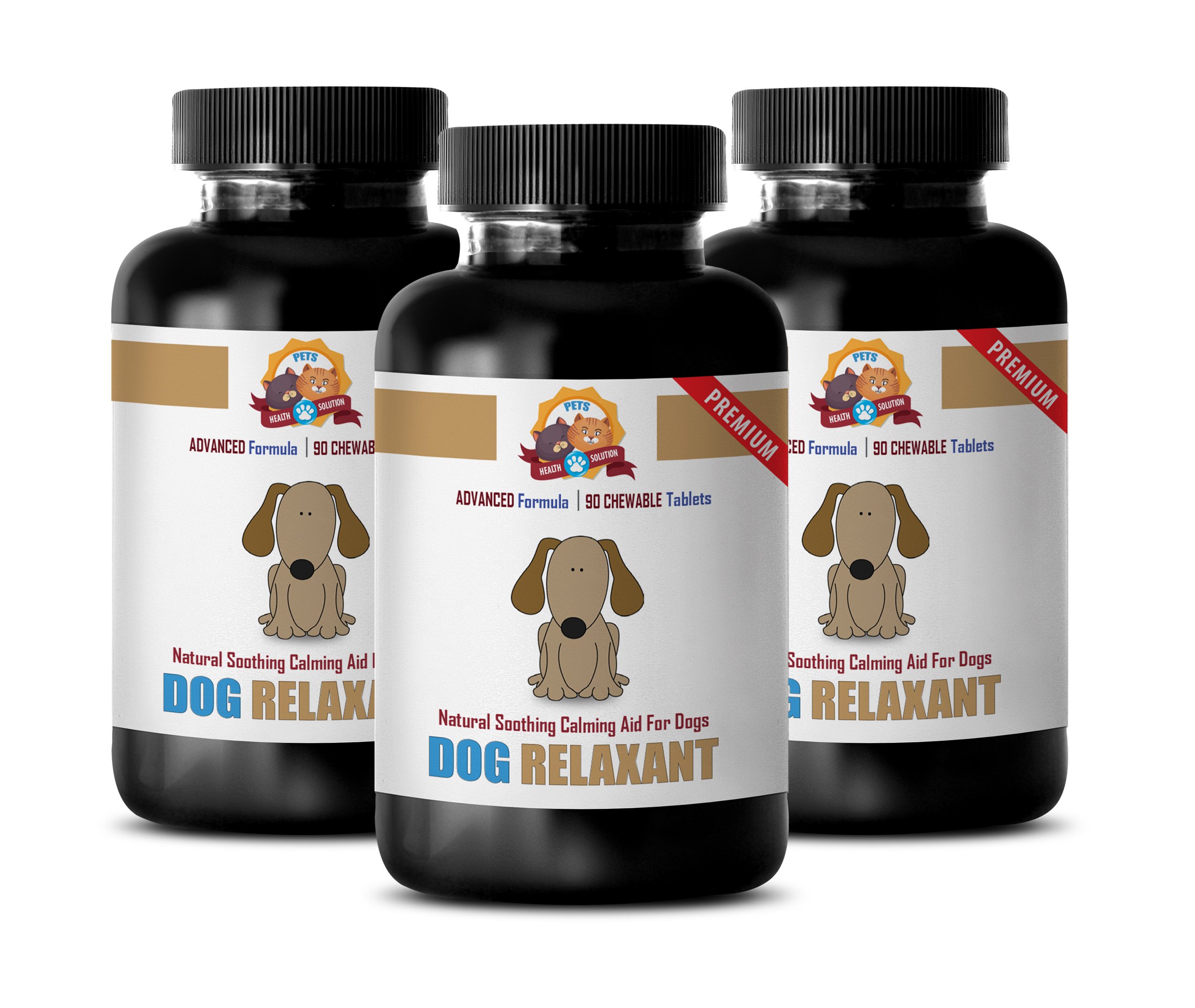 Dog Calming Solution - Premium Relaxant for Dogs - Amazing Calming AID - Natural Formula - Treat - Chamomile Dog Treats - 270 Treats (3 Bottle)