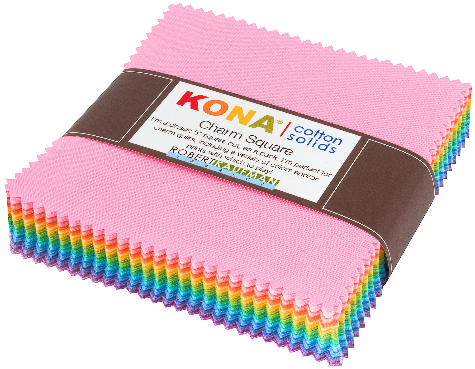 Kona Cotton Solids Pastel Charm Square 85 5-inch Squares Charm Pack Robert Kaufman CHS-692-85