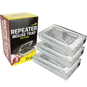 itrap itrap-002-s4-3pk multi-catch clear top humane repeater mouse trap, set of 3