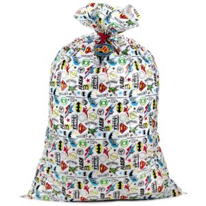 hallmark 56" large plastic gift bag (justice league) for birthdays, parties, or any occasion