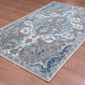 Allen Home Wool Area Rug | Nicol Natural Traditional Decorative Carpet | Area Rugs Suitable for Living Room, Bedroom, Dining Room | 100% Wool | 100% Cotton Backing | 9’ x 12’ |