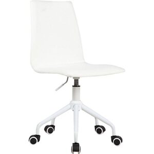 Urban Lifestyle Linen Swivel Chair, White