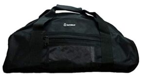 safewaze pa-pk009 large black zipper duffle bag 23" with pockets