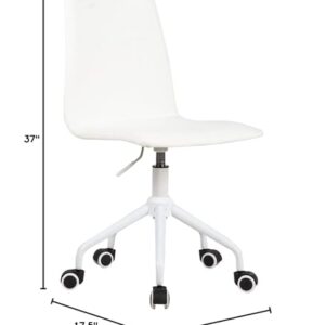 Urban Lifestyle Linen Swivel Chair, White