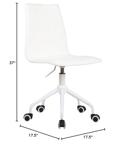 Urban Lifestyle Linen Swivel Chair, White