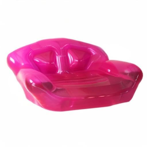 La funcosa Inflatable Clear Pink Double Person Sofa Blow UP Chairs Portable Camping Yard Couchs Inflatable Patio Furniture