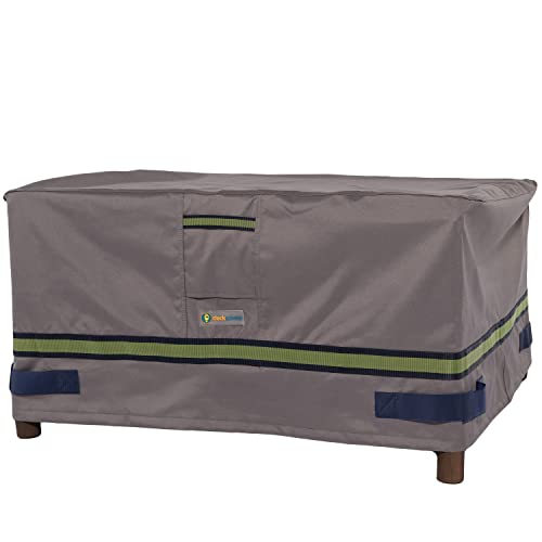 Duck Covers Soteria Waterproof 40 Inch Rectangular Patio Ottoman/Side Table Cover, Outdoor Ottoman Cover