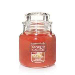 yankee candle sugared cinnamon apple small jar candle, fruit scent