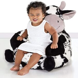 Trend Lab Cow Toddler Chair - Plush Cow Kids Chair, Comfy Pillow Chair for Toddlers 1-3 Years Old, 21x19x19 Inches - Baby Chair, Soft Toddler Lounge Chair, Ideal Kids Bean Bag Chair Alternative