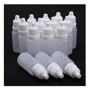 ericotry 12 PCS 30ml 1oz Empty Refillable Ldpe Plastic Squeezable Eye Dropper Bottles Portable Eye Liquid Dropper Container with Screw Caps and Plugs Essential Oil Container