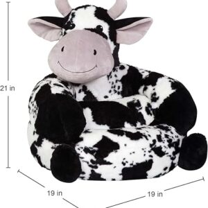 Trend Lab Cow Toddler Chair - Plush Cow Kids Chair, Comfy Pillow Chair for Toddlers 1-3 Years Old, 21x19x19 Inches - Baby Chair, Soft Toddler Lounge Chair, Ideal Kids Bean Bag Chair Alternative