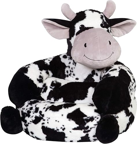 Trend Lab Cow Toddler Chair - Plush Cow Kids Chair, Comfy Pillow Chair for Toddlers 1-3 Years Old, 21x19x19 Inches - Baby Chair, Soft Toddler Lounge Chair, Ideal Kids Bean Bag Chair Alternative