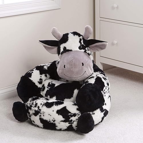 Trend Lab Cow Toddler Chair - Plush Cow Kids Chair, Comfy Pillow Chair for Toddlers 1-3 Years Old, 21x19x19 Inches - Baby Chair, Soft Toddler Lounge Chair, Ideal Kids Bean Bag Chair Alternative