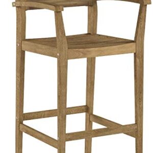 Christopher Knight Home Lera Outdoor Rustic Acacia Wood Barstool (Set of 2), Teak Finish