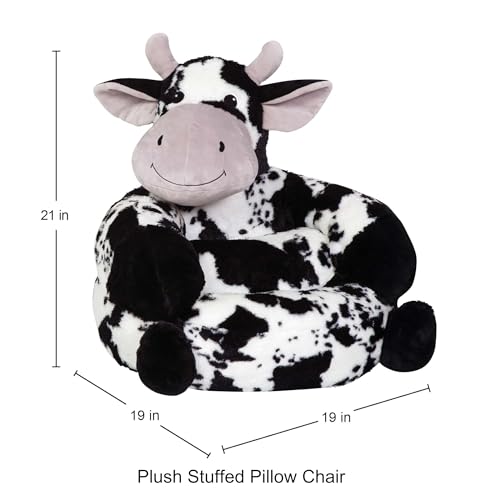 Trend Lab Cow Toddler Chair - Plush Cow Kids Chair, Comfy Pillow Chair for Toddlers 1-3 Years Old, 21x19x19 Inches - Baby Chair, Soft Toddler Lounge Chair, Ideal Kids Bean Bag Chair Alternative