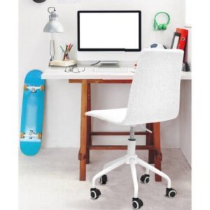 Urban Lifestyle Linen Swivel Chair, White