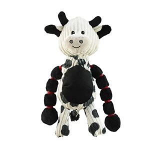 outward hound thunda tugga cow plush & squeaky dog tug toy