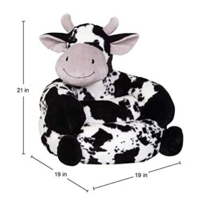 Trend Lab Cow Toddler Chair - Plush Cow Kids Chair, Comfy Pillow Chair for Toddlers 1-3 Years Old, 21x19x19 Inches - Baby Chair, Soft Toddler Lounge Chair, Ideal Kids Bean Bag Chair Alternative