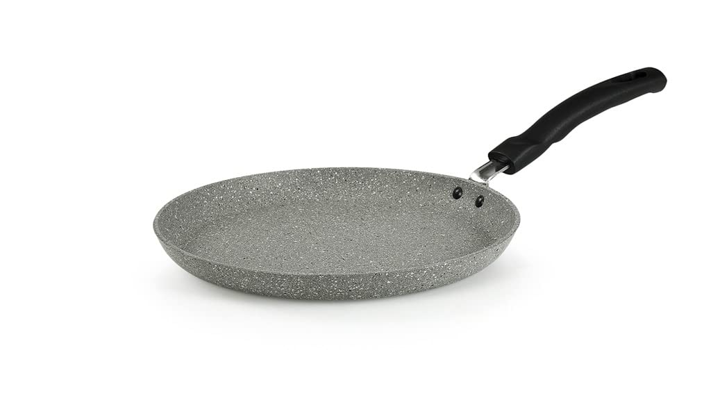 Flonal DURA Induction Crepe Pan Stone Effect Aluminum, 9.84-inches, Clear