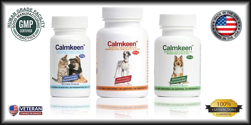 Calmkeen 225 mg 60 Count Nutritional Supplement for Medium Dogs 23 Pounds and Up (Formerly Calmkene)